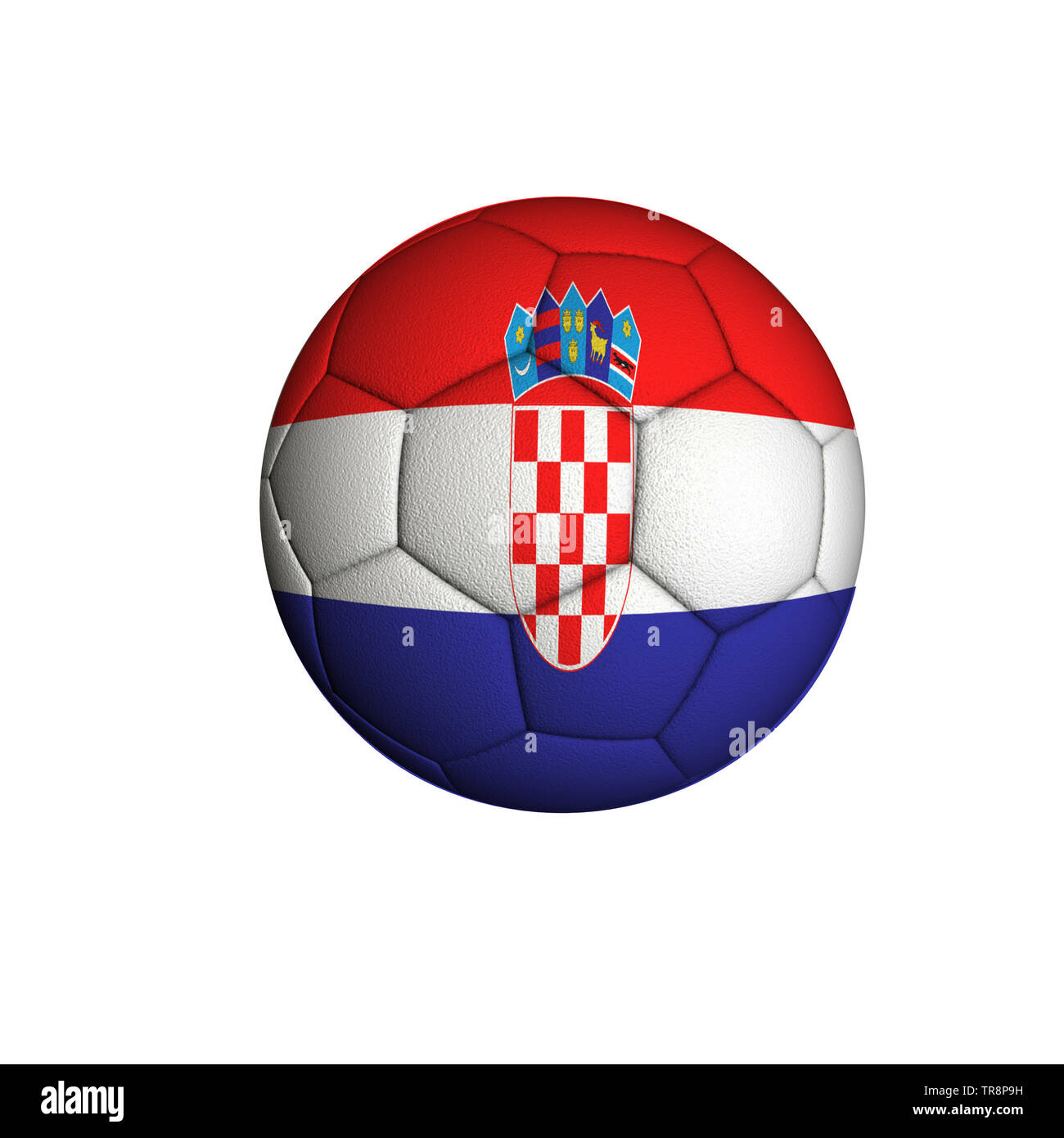Soccer ball with a Croatian flag isolated on white background Stock ...