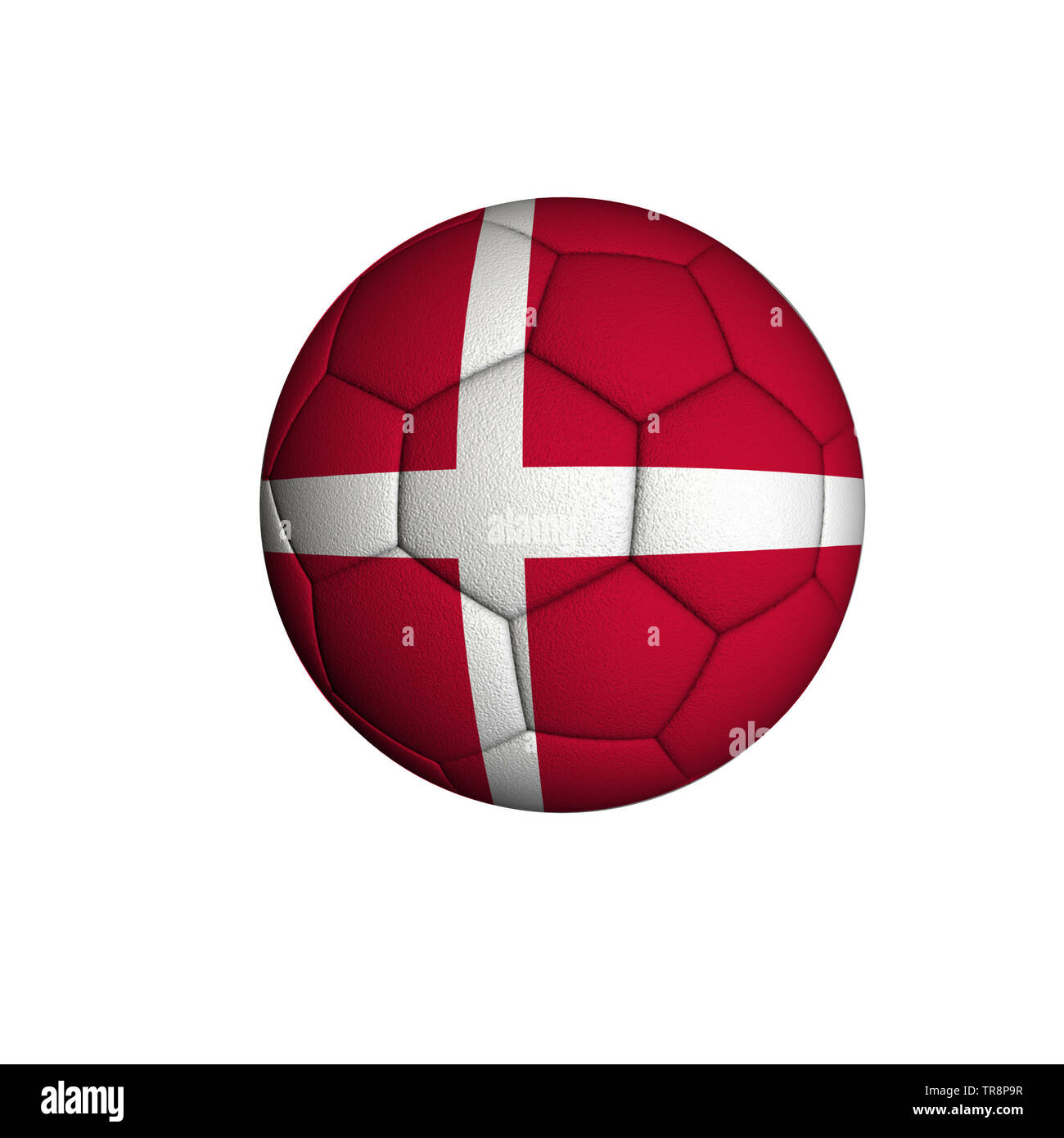 Soccer ball with an Danish flag isolated on white background Stock ...