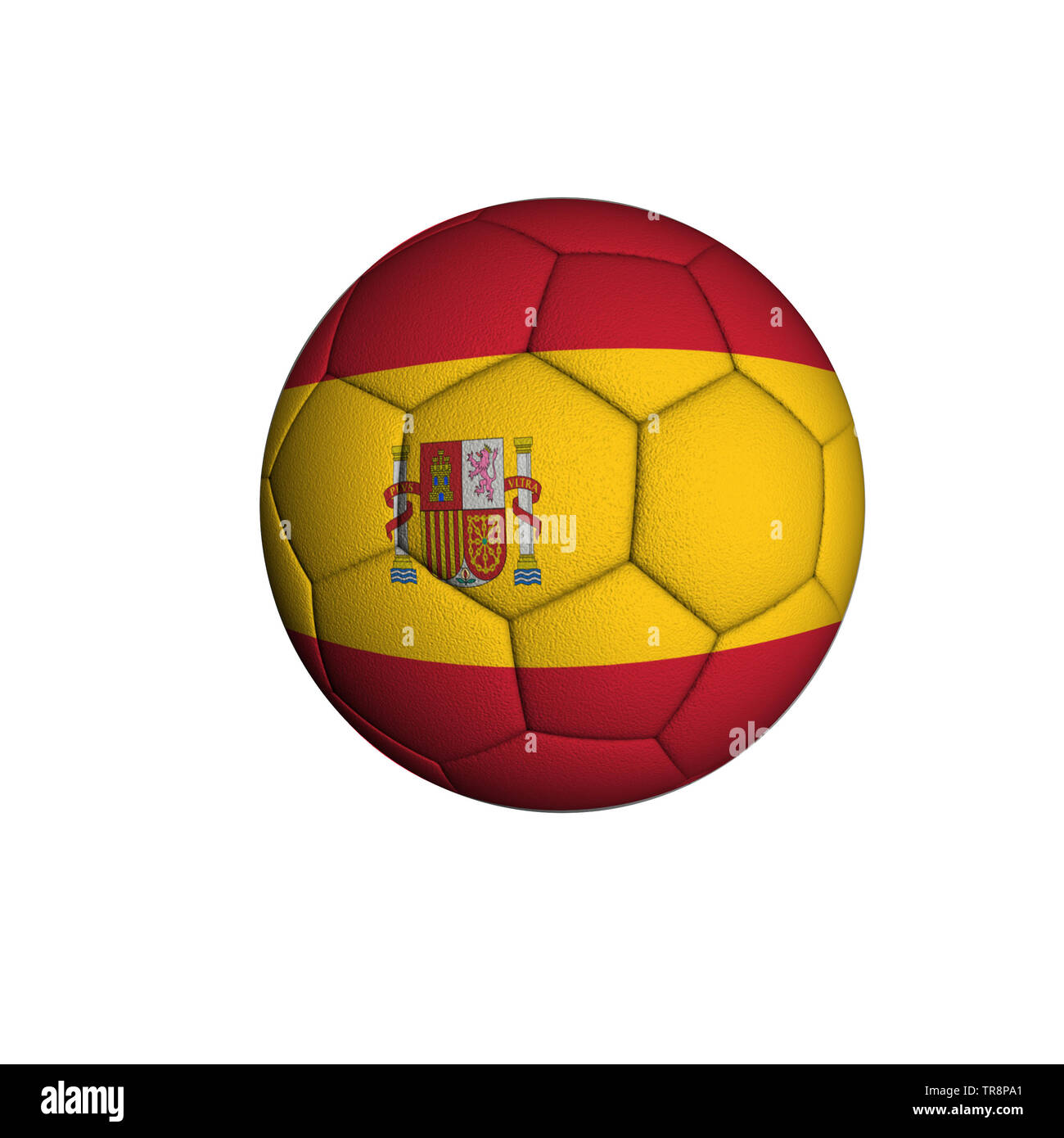 Soccer ball with a Spanish flag isolated on white background Stock ...