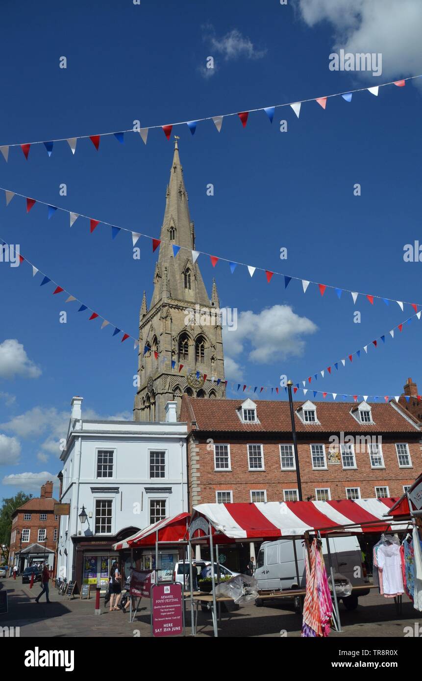 The Spire of the Parish Church of St. Mary Magdelene at Newark on Trent ...