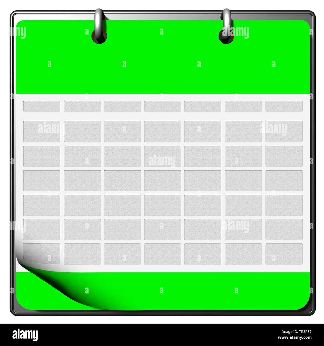 3D illustration. Calendar with space to insert text and slightly raised ...