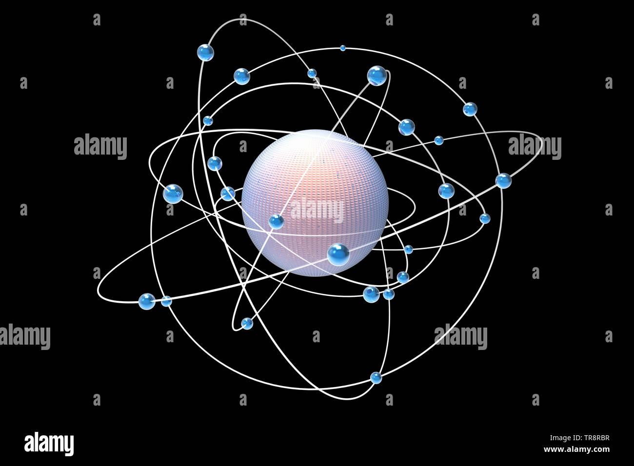 3D illustration. Abstract image. Space, atoms, planets, molecules ...