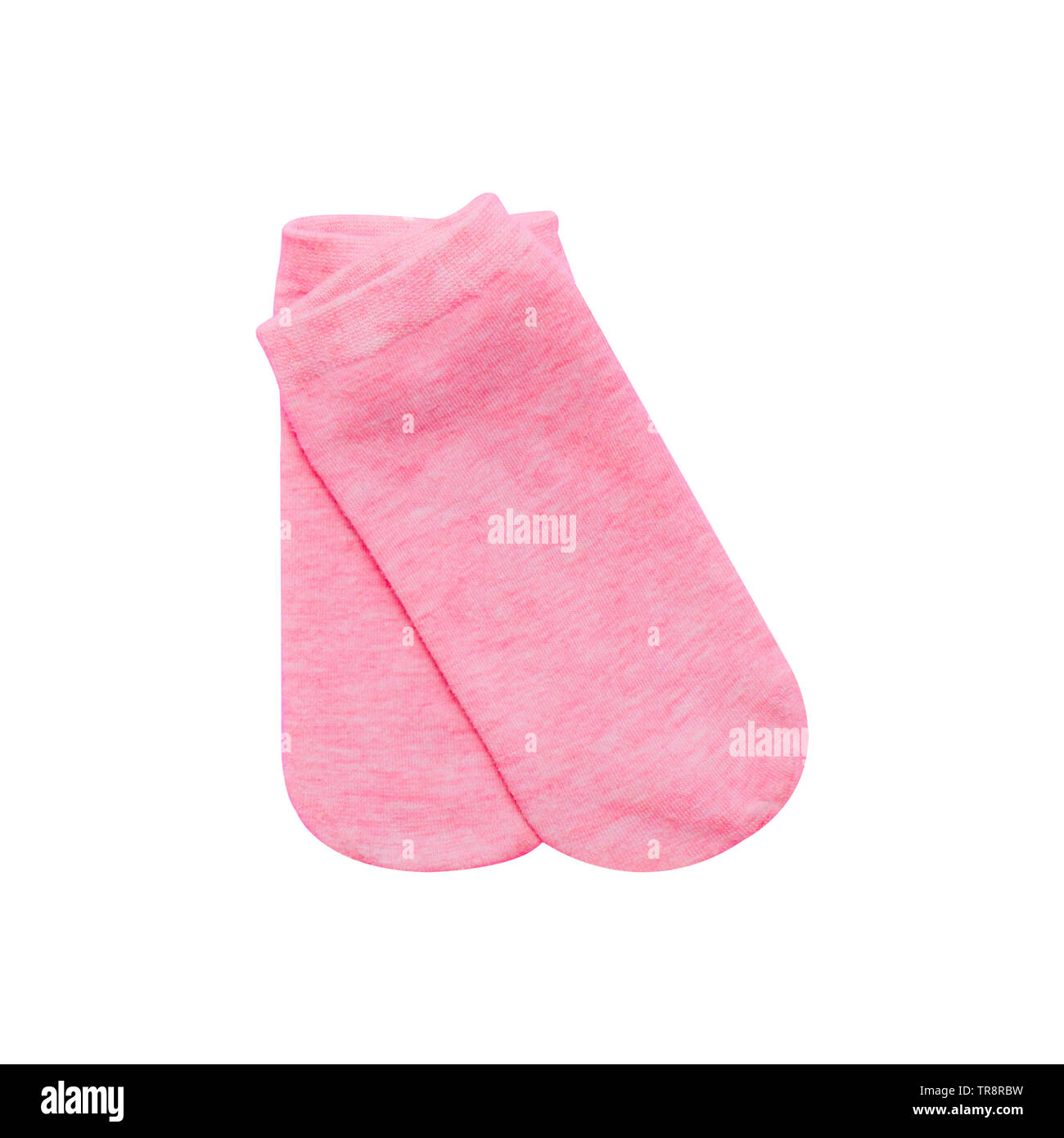 Pink Sock Cotton Design Isolated on white Background with Clipping Path ...