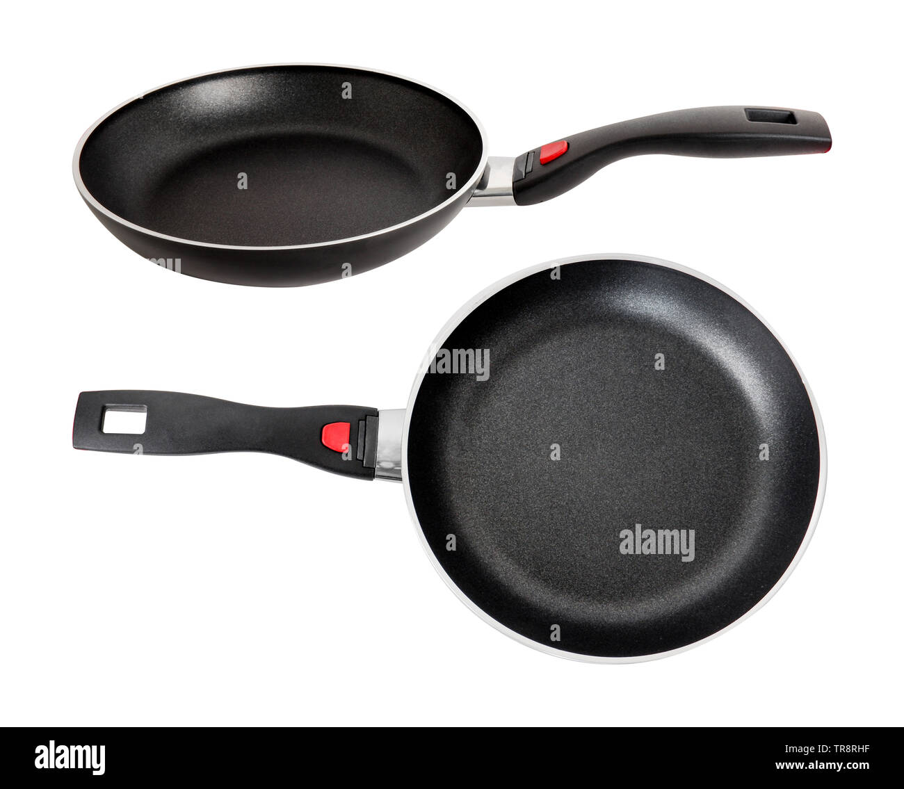 Pan Isolated on White Background for Frying Meal. Clipping Path. Close ...