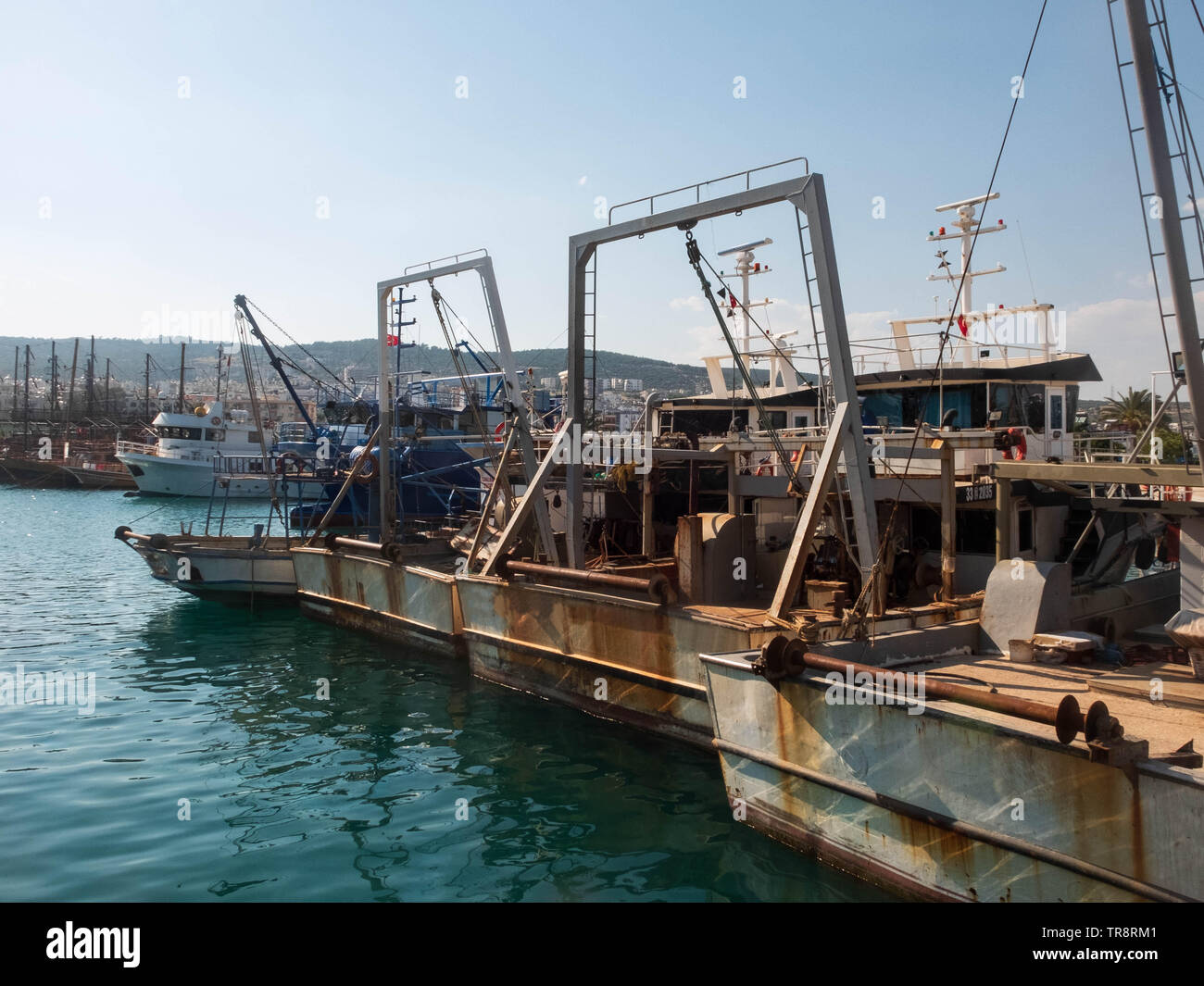Fishing boat winch net hoist hi-res stock photography and images - Alamy