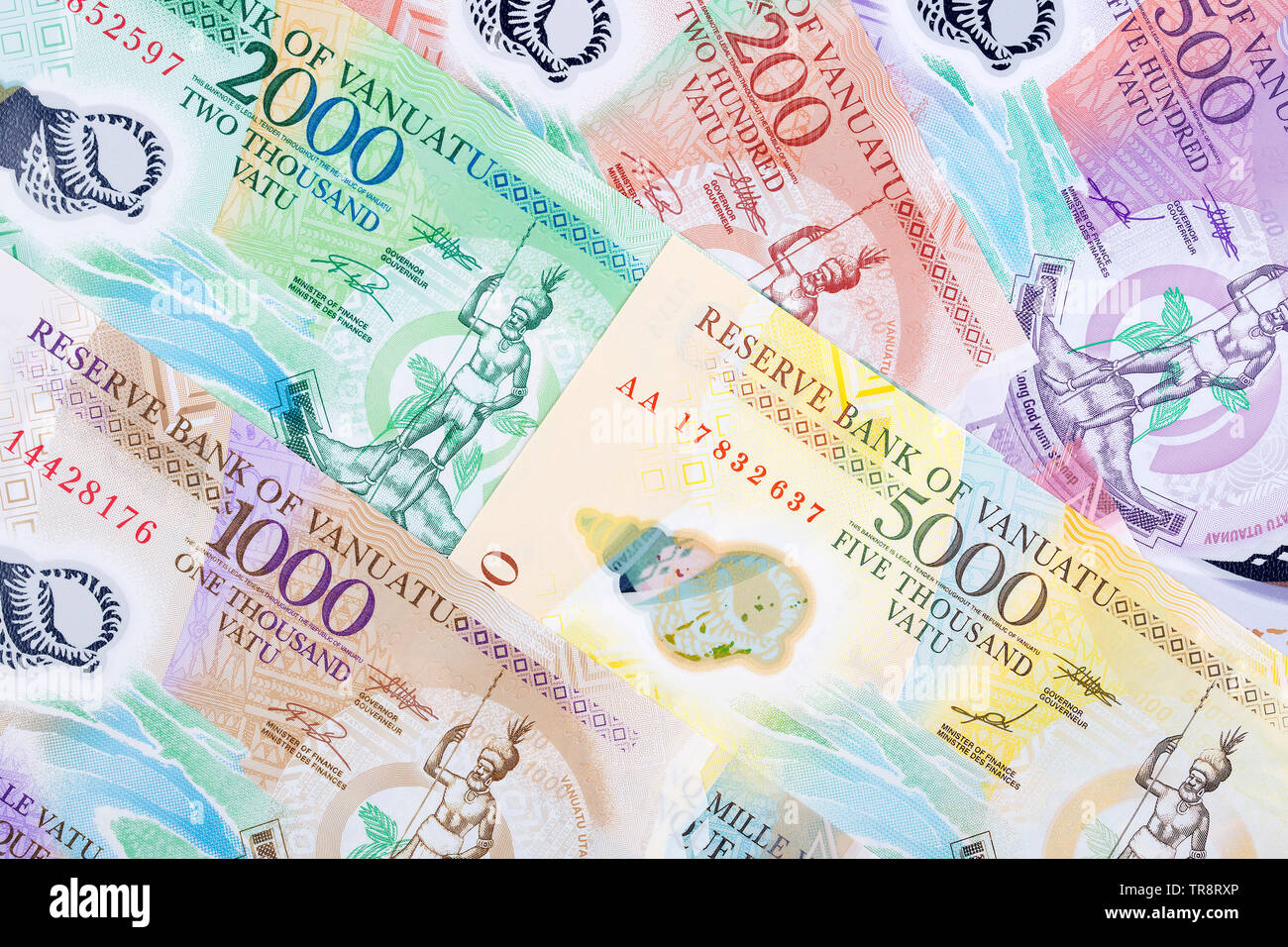 Vanuatu vatu a business background Stock Photo - Alamy