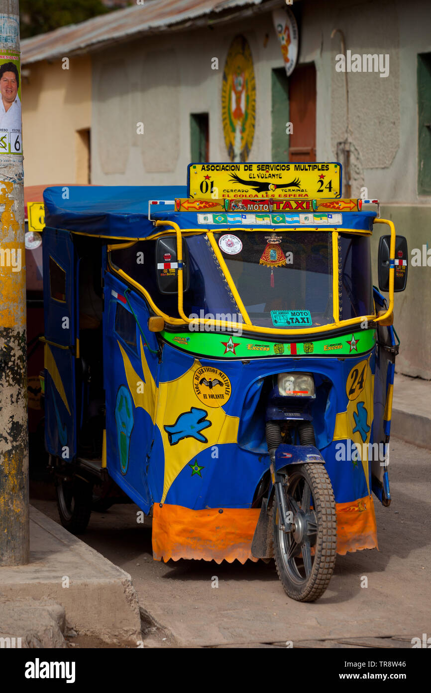 South America Peru Tricycle Taxi High Resolution Stock Photography and ...