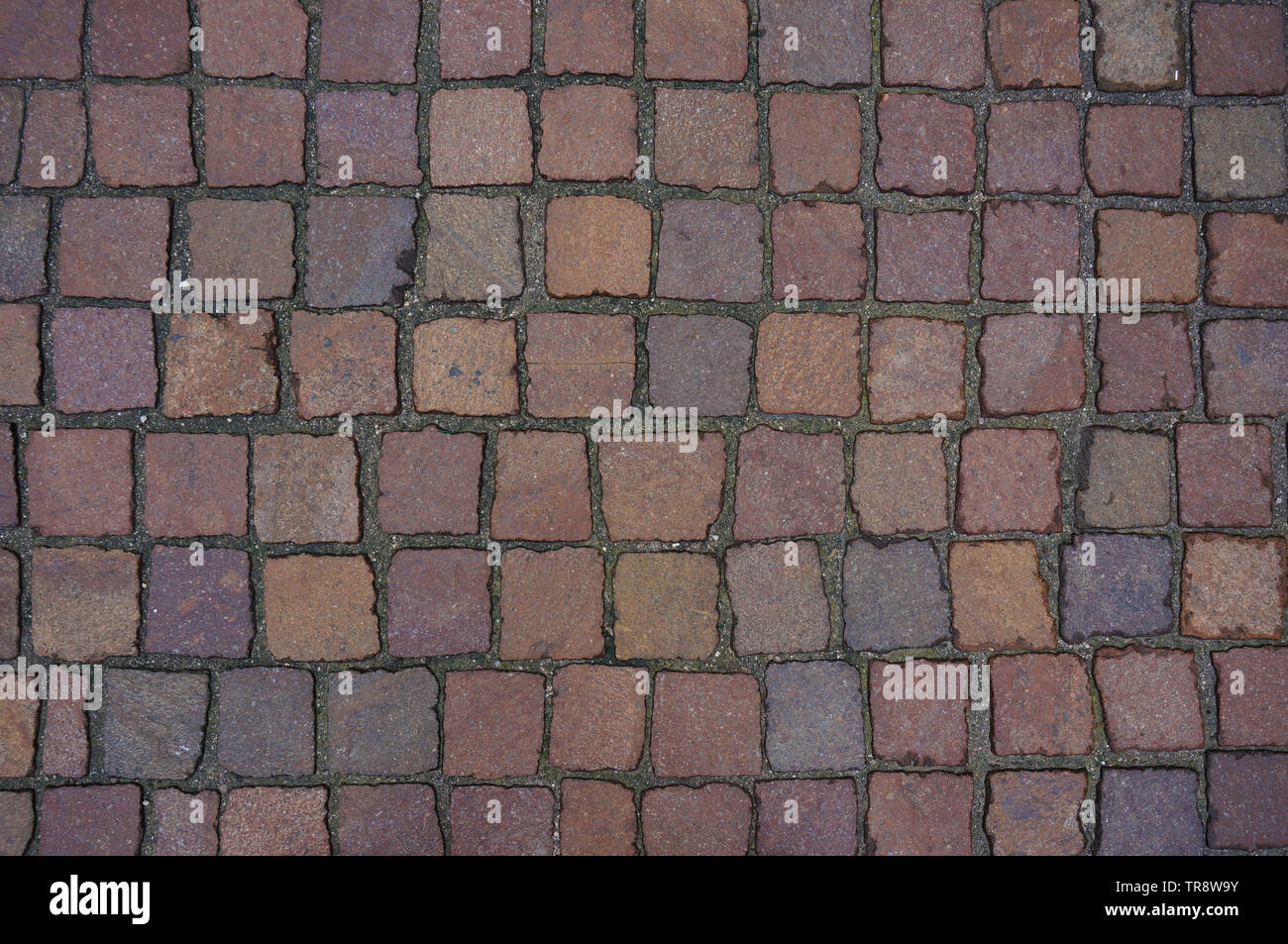 Italian brown brick pavement surface texture Stock Photo - Alamy
