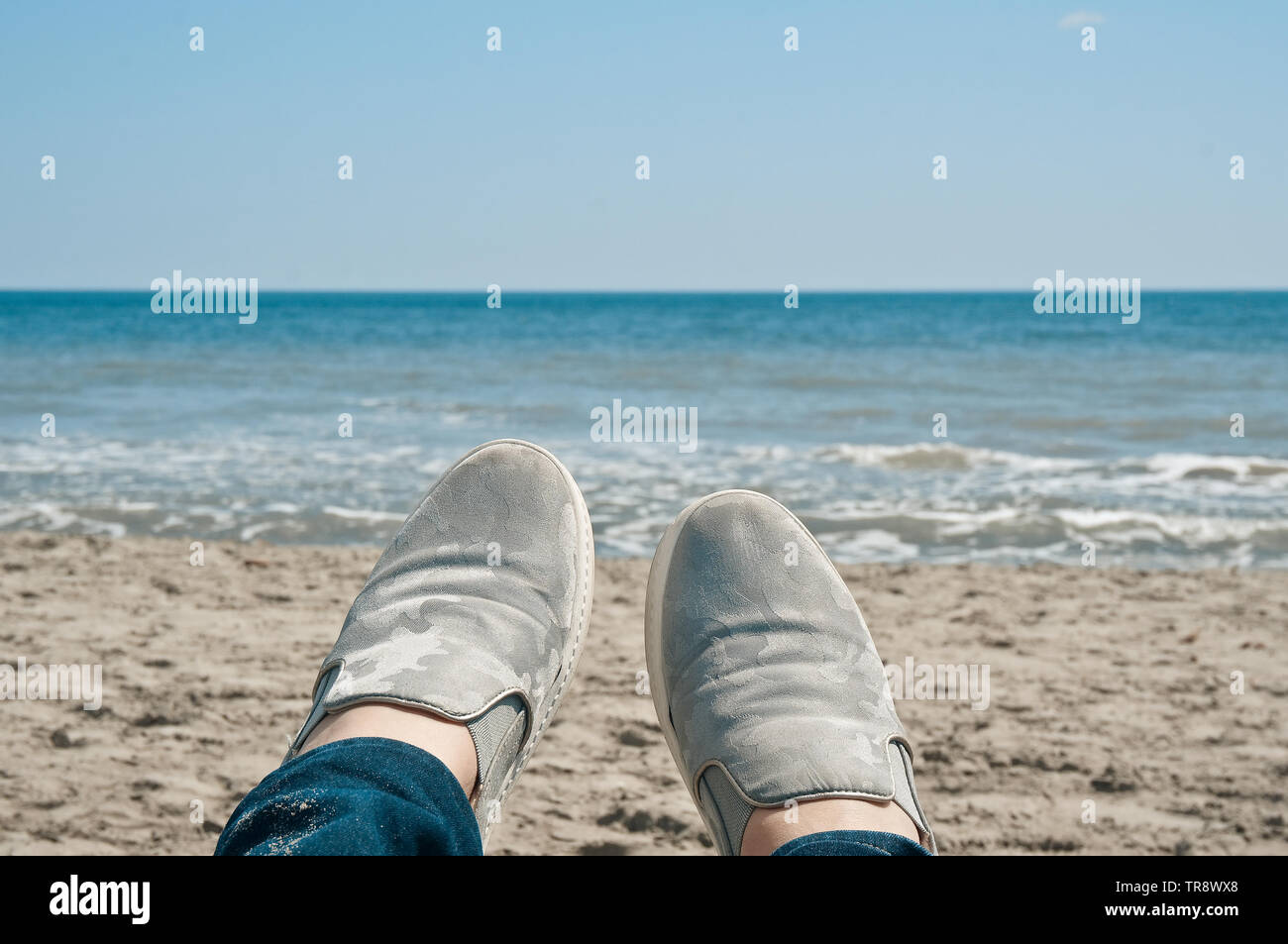 Sunbathing beach feet hi-res stock photography and images - Alamy