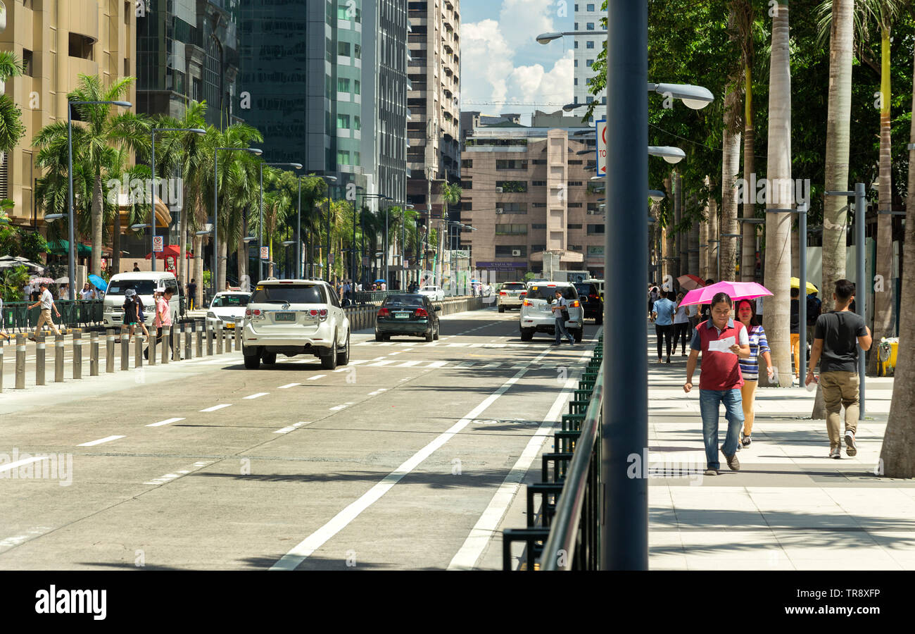 Ortigas, Philippines - July 26, 2016: Street photo taken in Ortigas ...