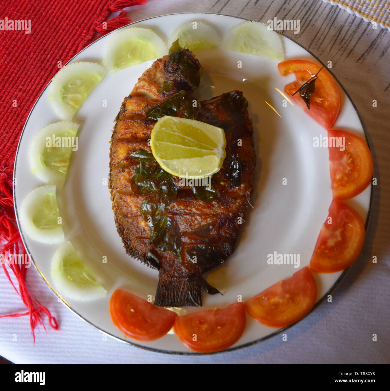fried fish, alleppey, kerala, india Stock Photo - Alamy