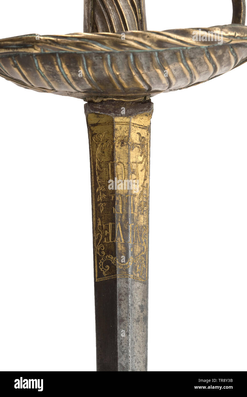 A Savoyard small-sword with silver-plated hilt, circa 1770 Thrusting ...