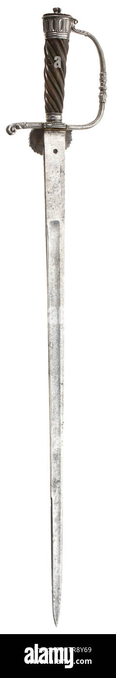 A hunting hanger with chiselled steel hilt, German(?), circa 1740 ...