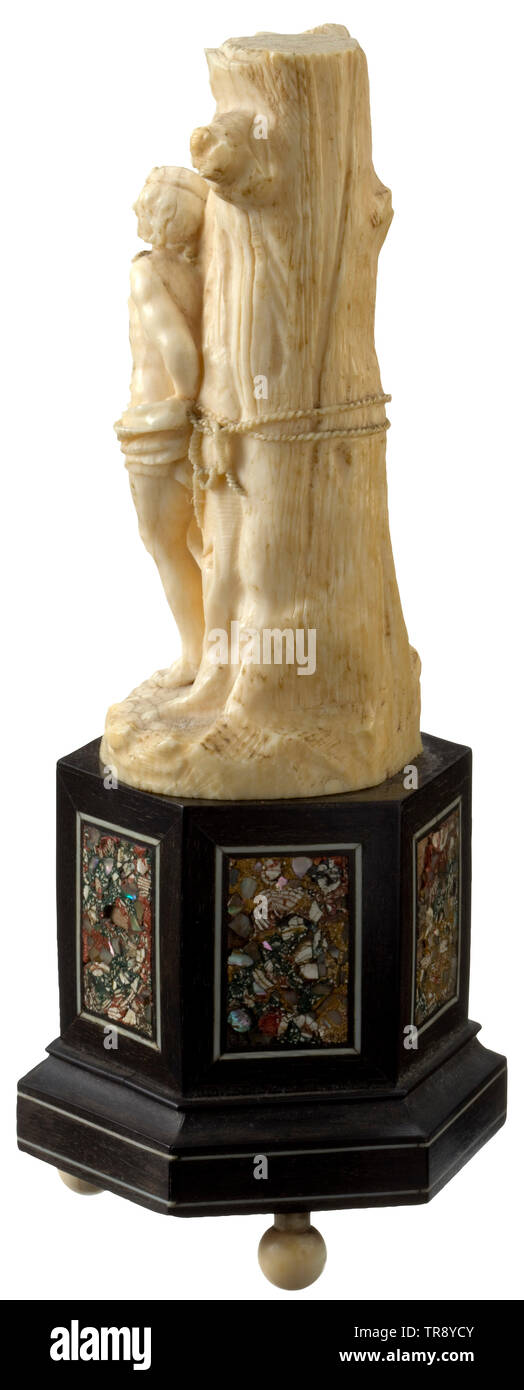 A German ivory figure of St. Sebastian, 17th century Finely carved ...