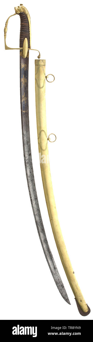 A sabre for cavalry officers Fullered, single-edged blade with double ...