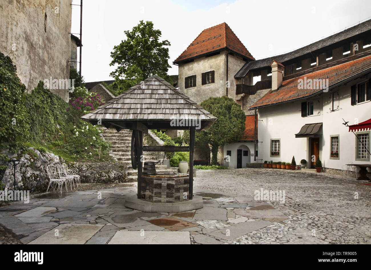 Bled Castle (Blejski grad) in Bled. Slovenia Stock Photo - Alamy