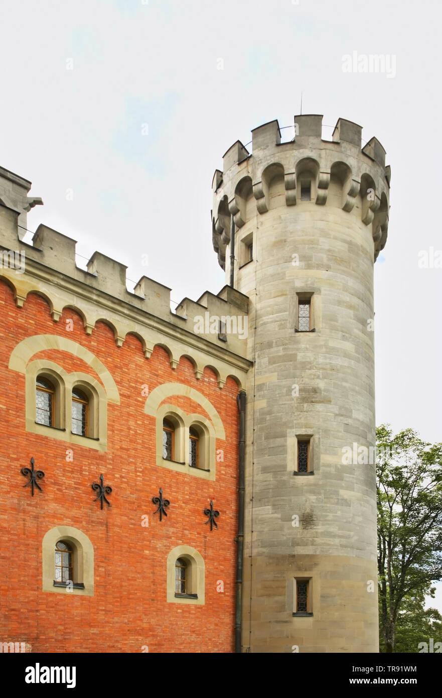 Neuschwanstein - New Swanstone Castle in Bavaria. Germany Stock Photo ...