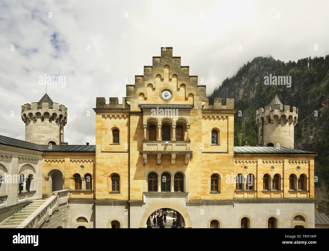 Neuschwanstein - New Swanstone Castle in Bavaria. Germany Stock Photo ...