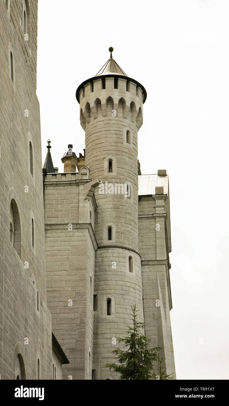 Neuschwanstein - New Swanstone Castle in Bavaria. Germany Stock Photo ...