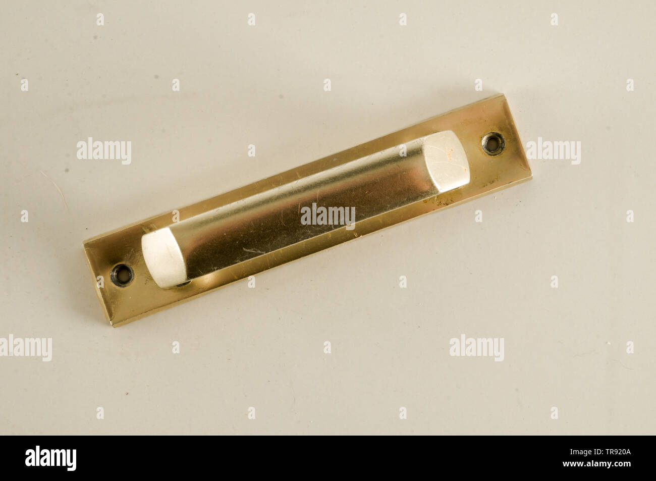 Close-up of handle pull Object on a White Background Stock Photo - Alamy