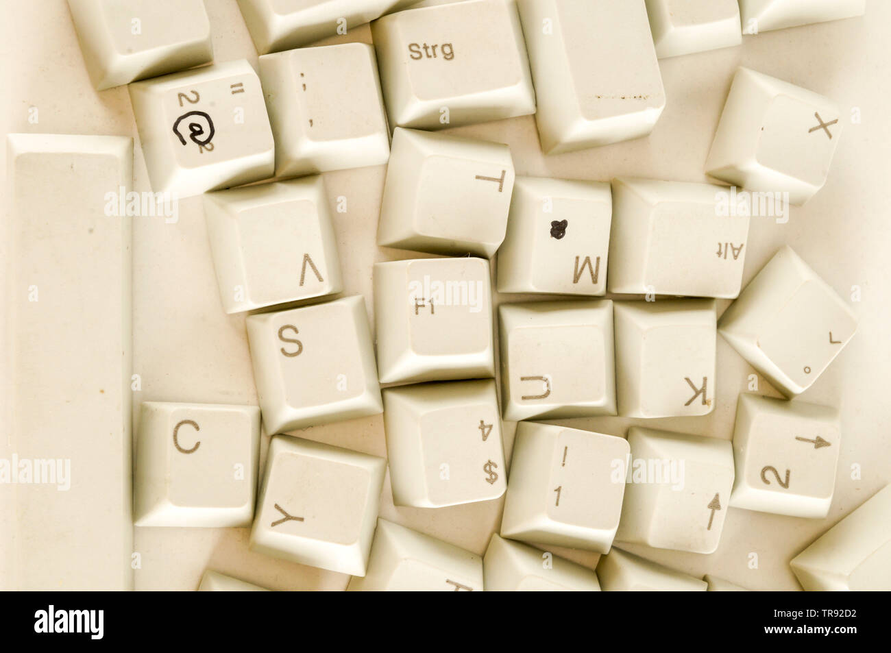 Alphabet numbers and some other keyboard keys shot Stock Photo - Alamy
