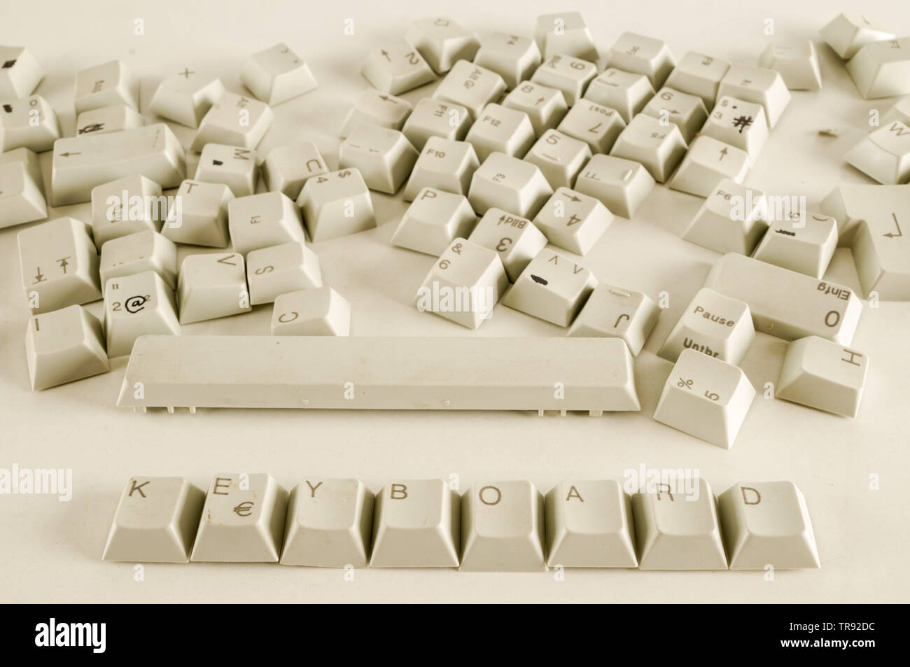 Alphabet numbers and some other keyboard keys shot Stock Photo - Alamy