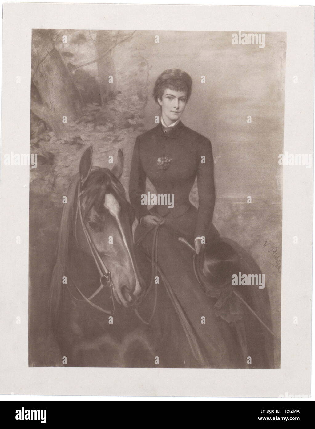 Elisabeth, Empress of Austria, Elisabeth on horse on drag hunting ...
