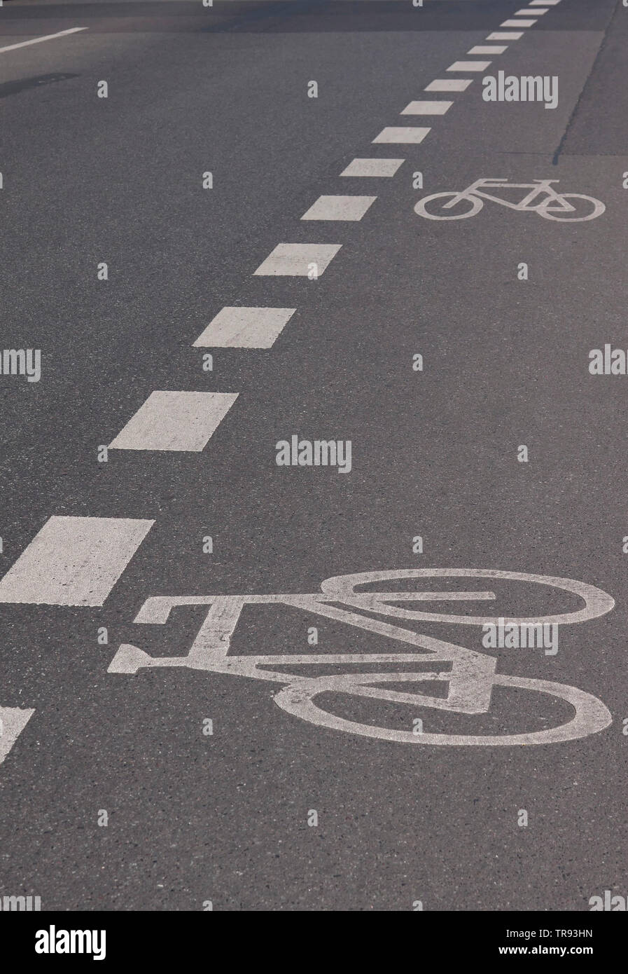 Bike path in Berlin Stock Photo - Alamy