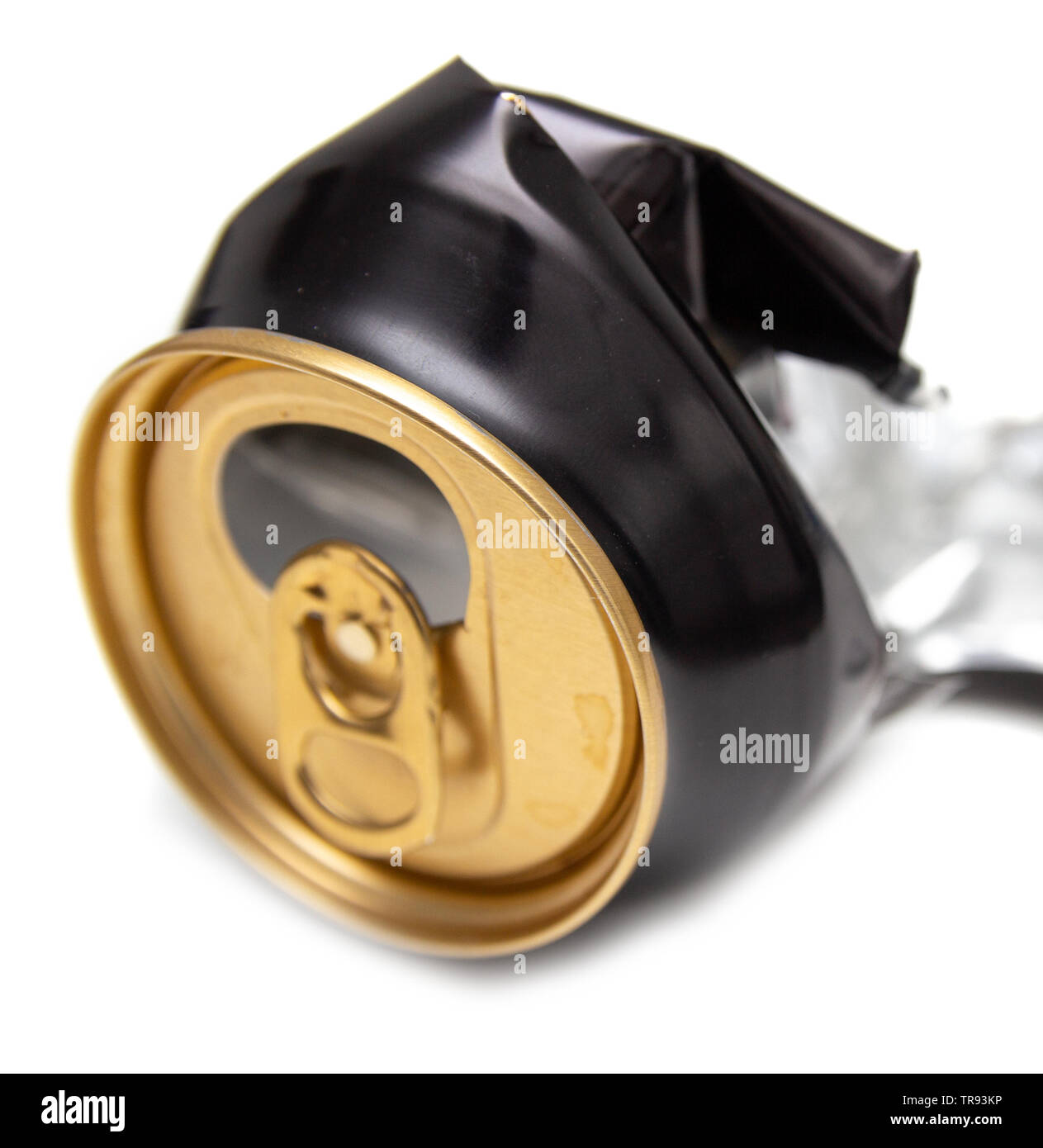 Aluminum recycling old cans isolated on white background Stock Photo ...