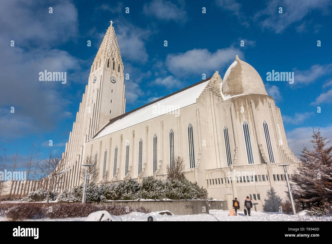 The Hallgrímskirkja (church of Hallgrímur) in Reykjavik, Iceland Stock ...