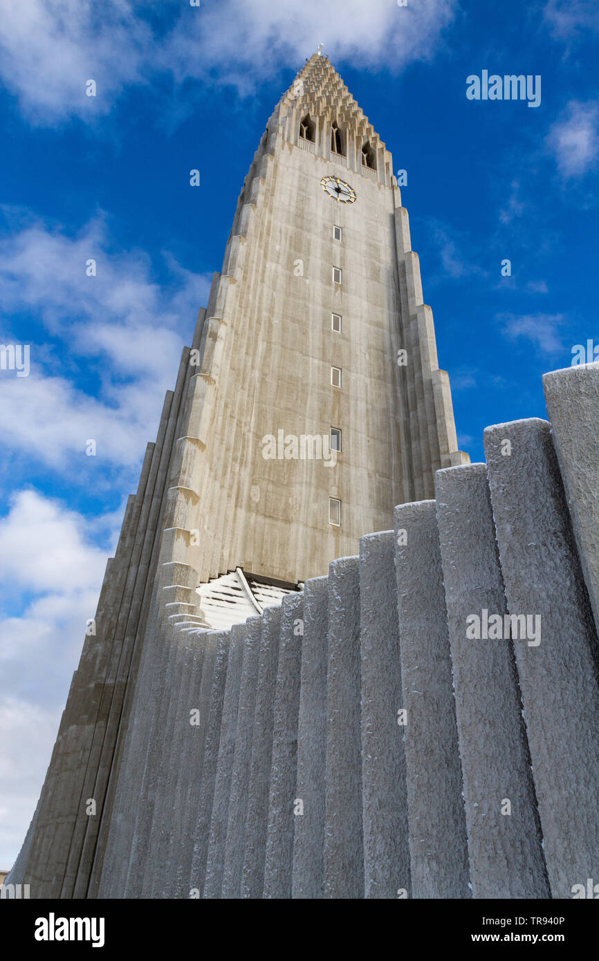 The Hallgrímskirkja (church of Hallgrímur) in Reykjavik, Iceland Stock ...
