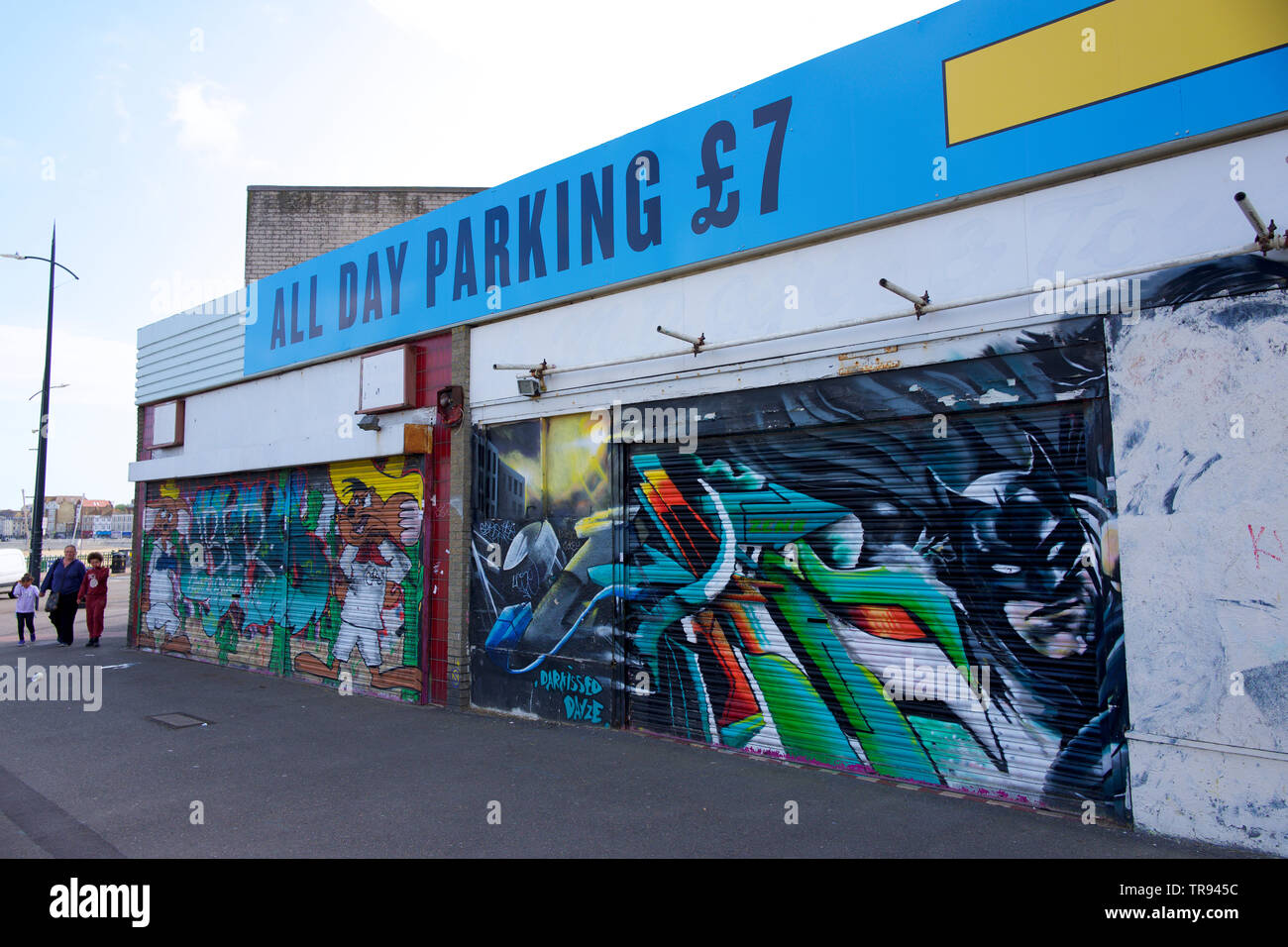 Graffiti on empty building, Margate, Kent, UK Stock Photo - Alamy