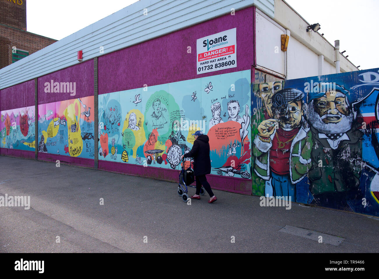 Mural on empty building, Margate, Kent, UK Stock Photo - Alamy