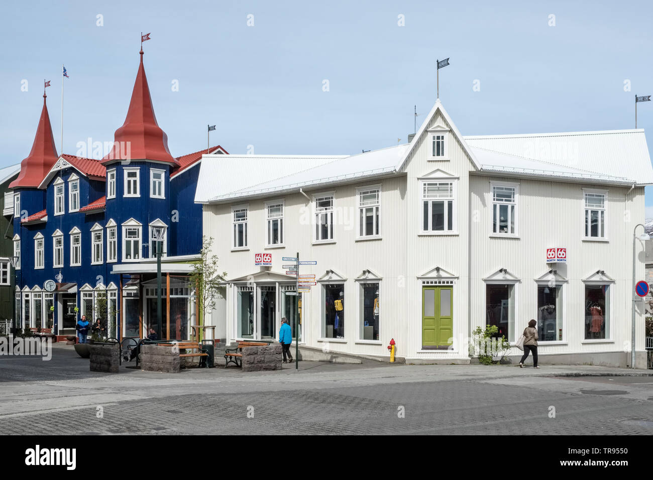 The town centre of Akureyri, north Iceland - the 66° North clothing ...