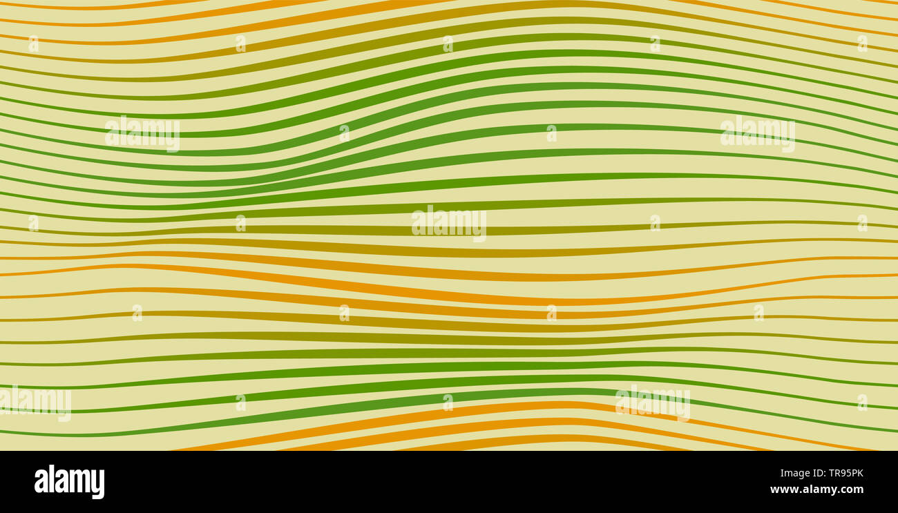 Abstract seamless vector pattern of blending lines. Green and yellow ...