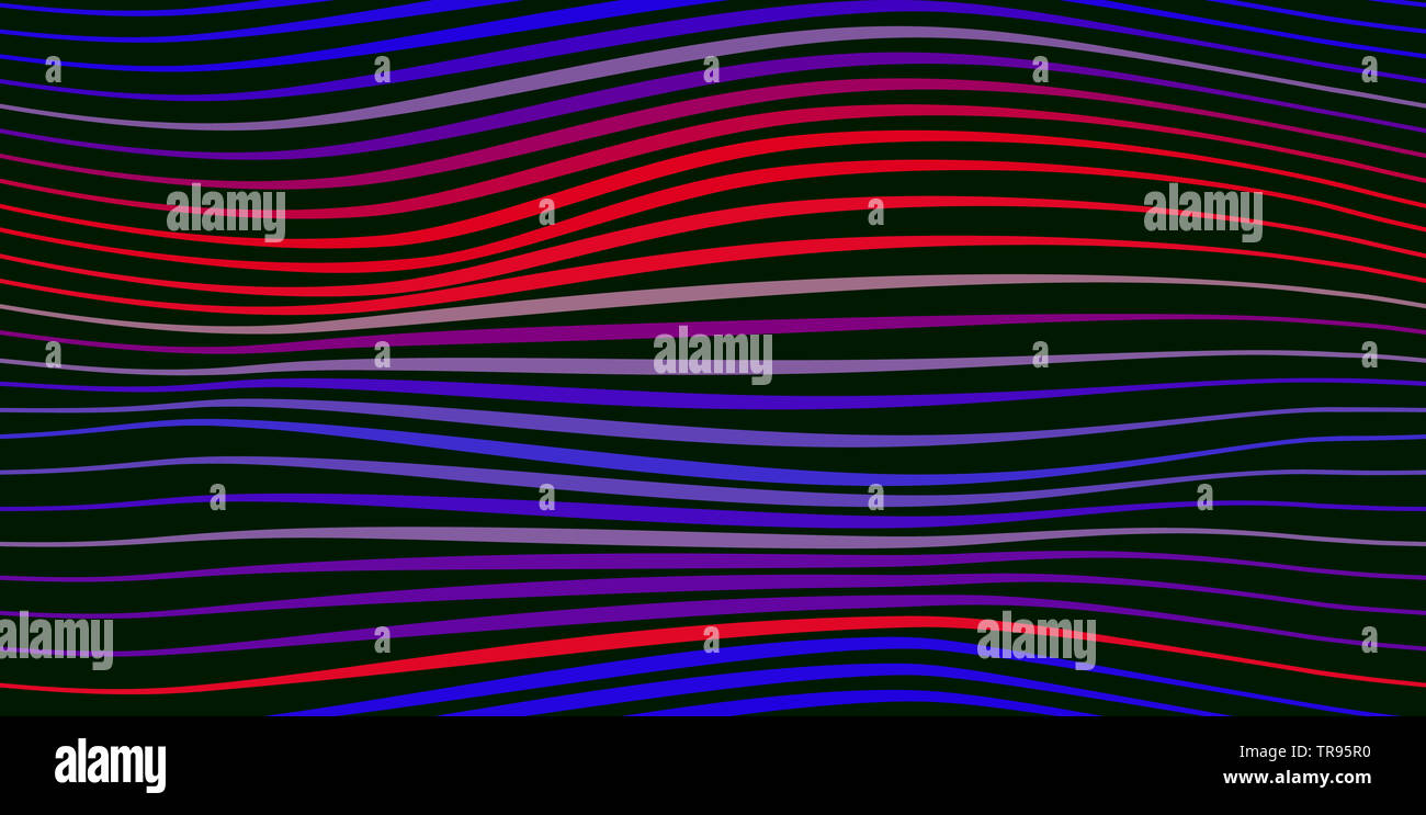 Abstract seamless vector pattern of blending lines. Red, purple and ...