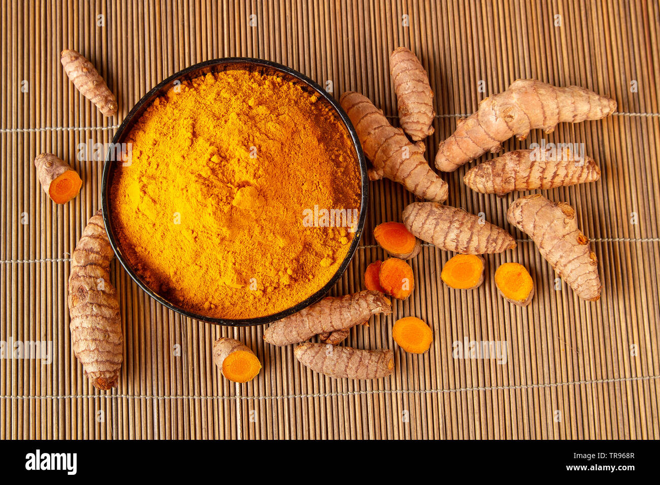 Turmeric root and powder hi-res stock photography and images - Alamy
