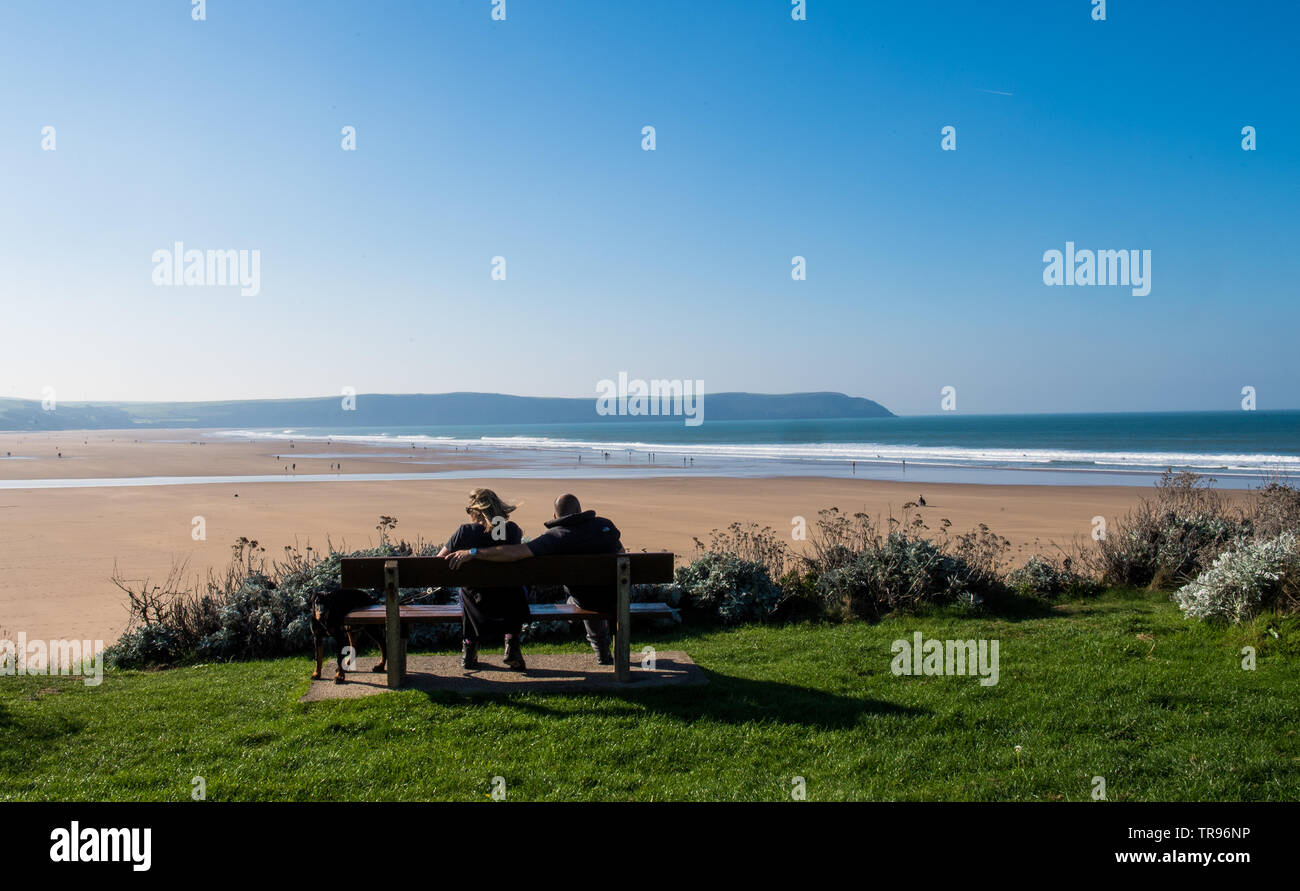 Woolacombe beach summer hi-res stock photography and images - Alamy
