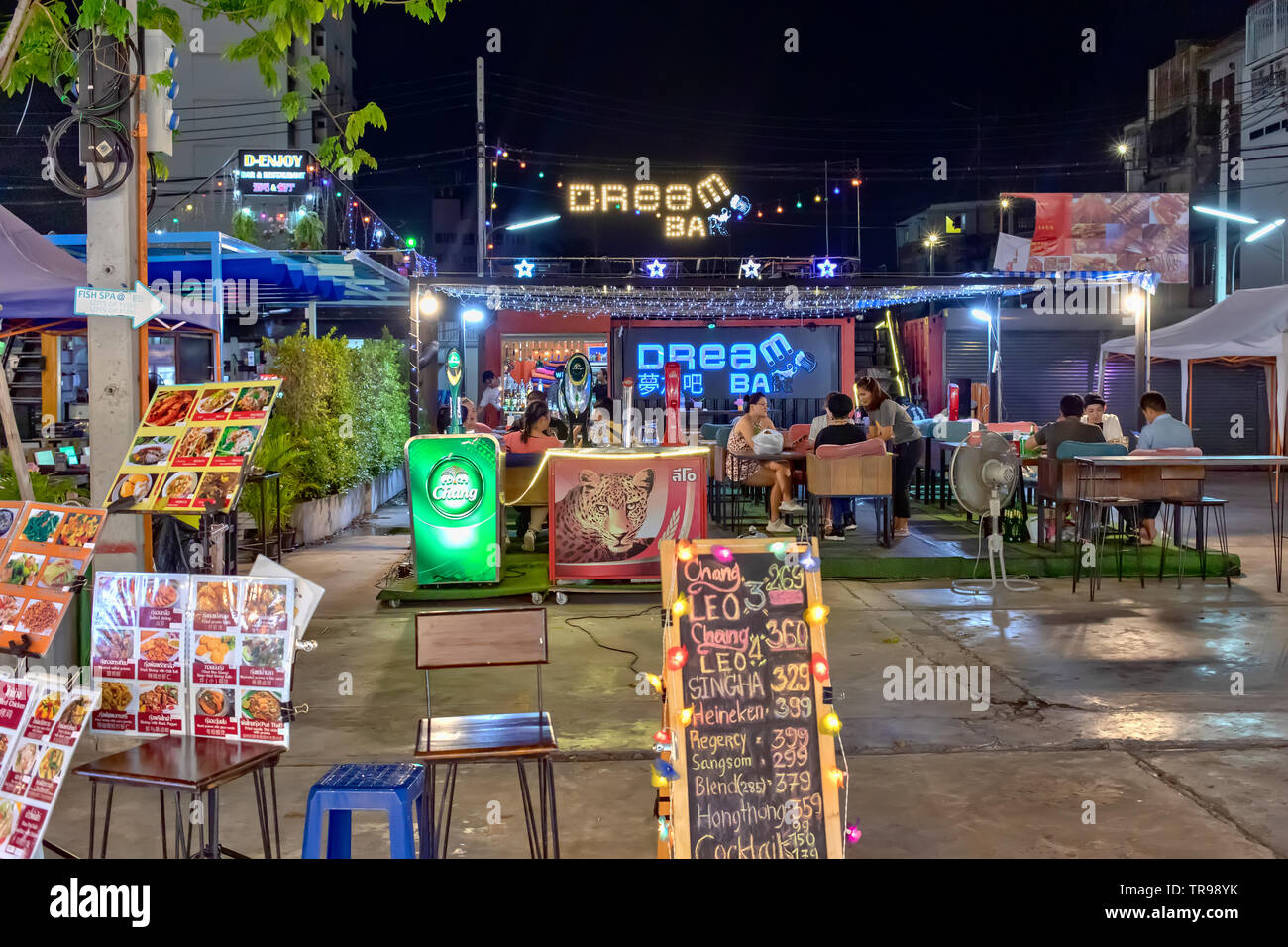 Talad neon night market hi-res stock photography and images - Alamy