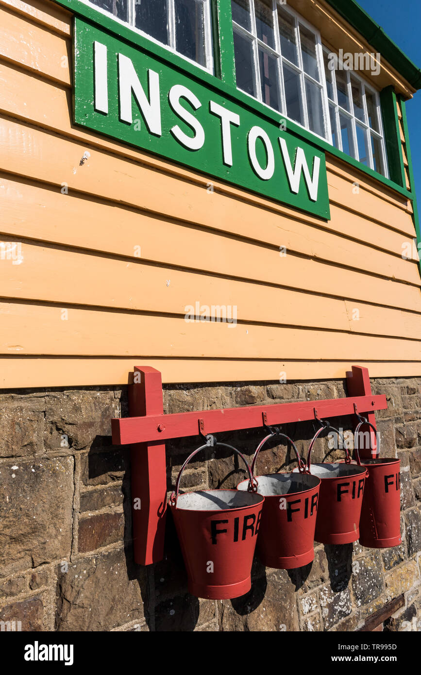 Instow signal box on the Tark Trail North Devon Stock Photo - Alamy