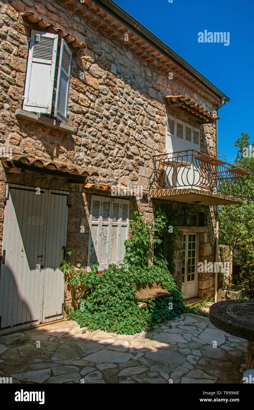House in alley at the quiet village of Sillans-la-Cascade. Located in ...