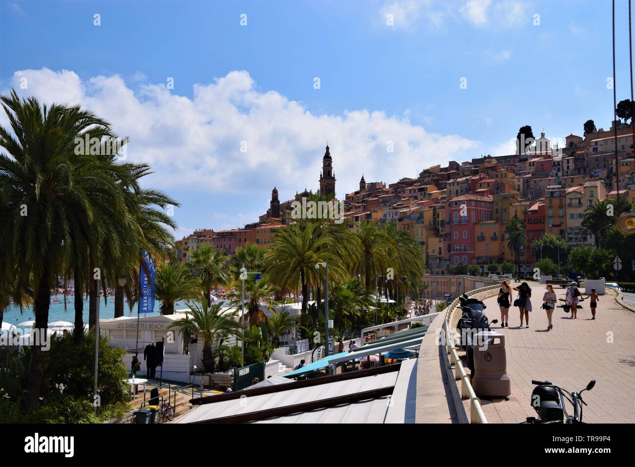 Villefranche sur mer promenade south france hi-res stock photography ...