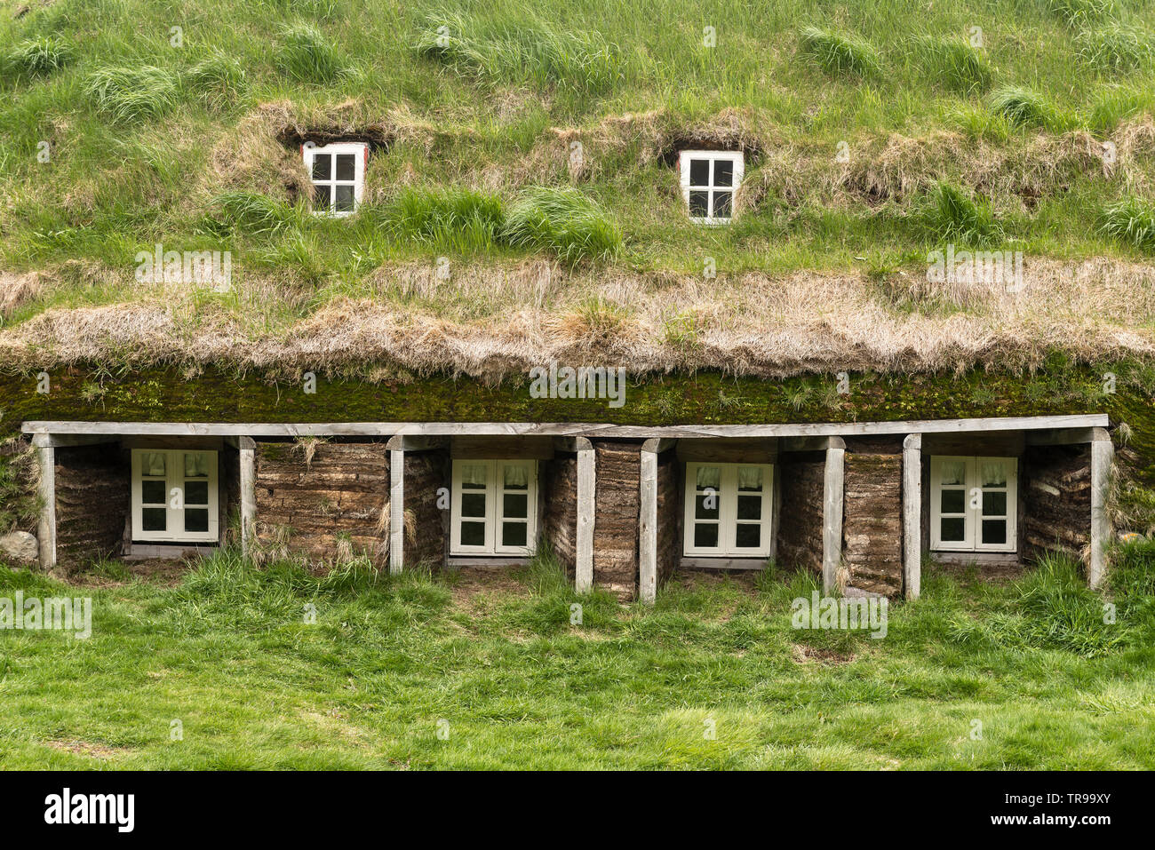 Turf roof houses laufas iceland hi-res stock photography and images - Alamy