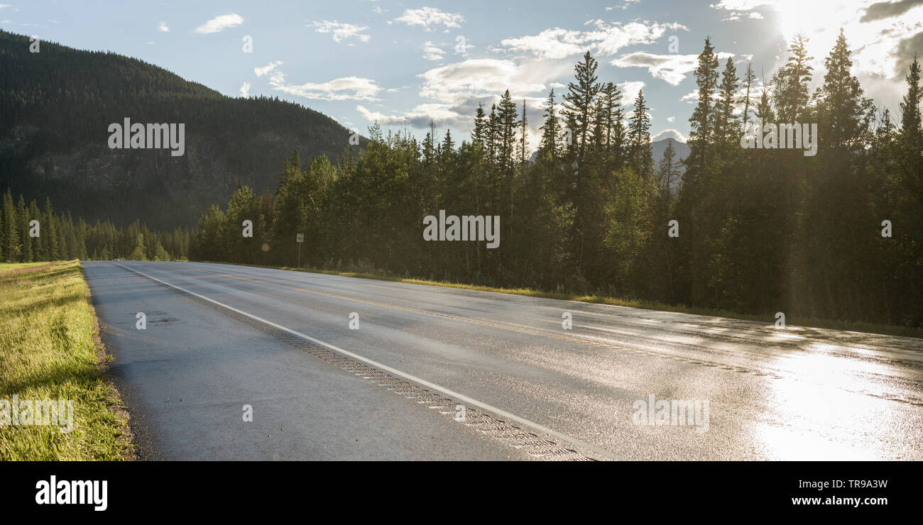 Yellowhead Highway, Jasper National Park, Jasper, Alberta, Canada Stock ...