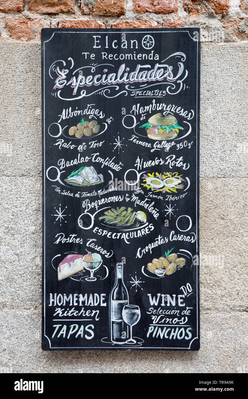 Spanish Drink Menu