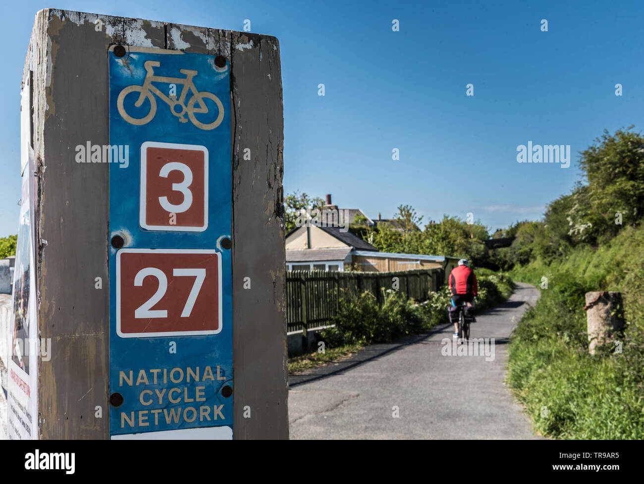 Cycling the Tarka Trail North Devon Stock Photo - Alamy