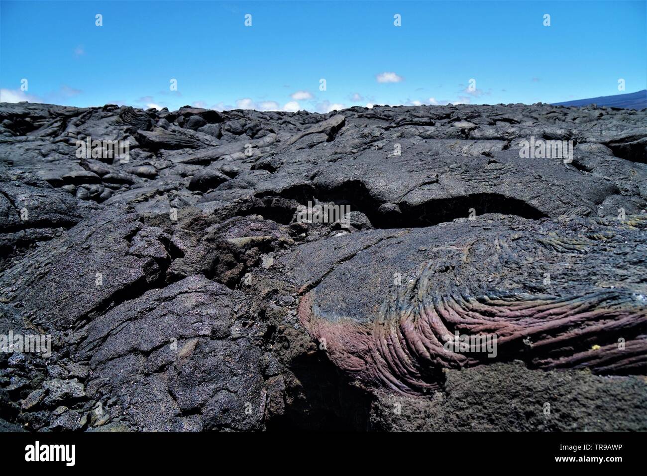Amazing lava fields in between Mauna Kea and Mauna Loa volcanoes on the ...
