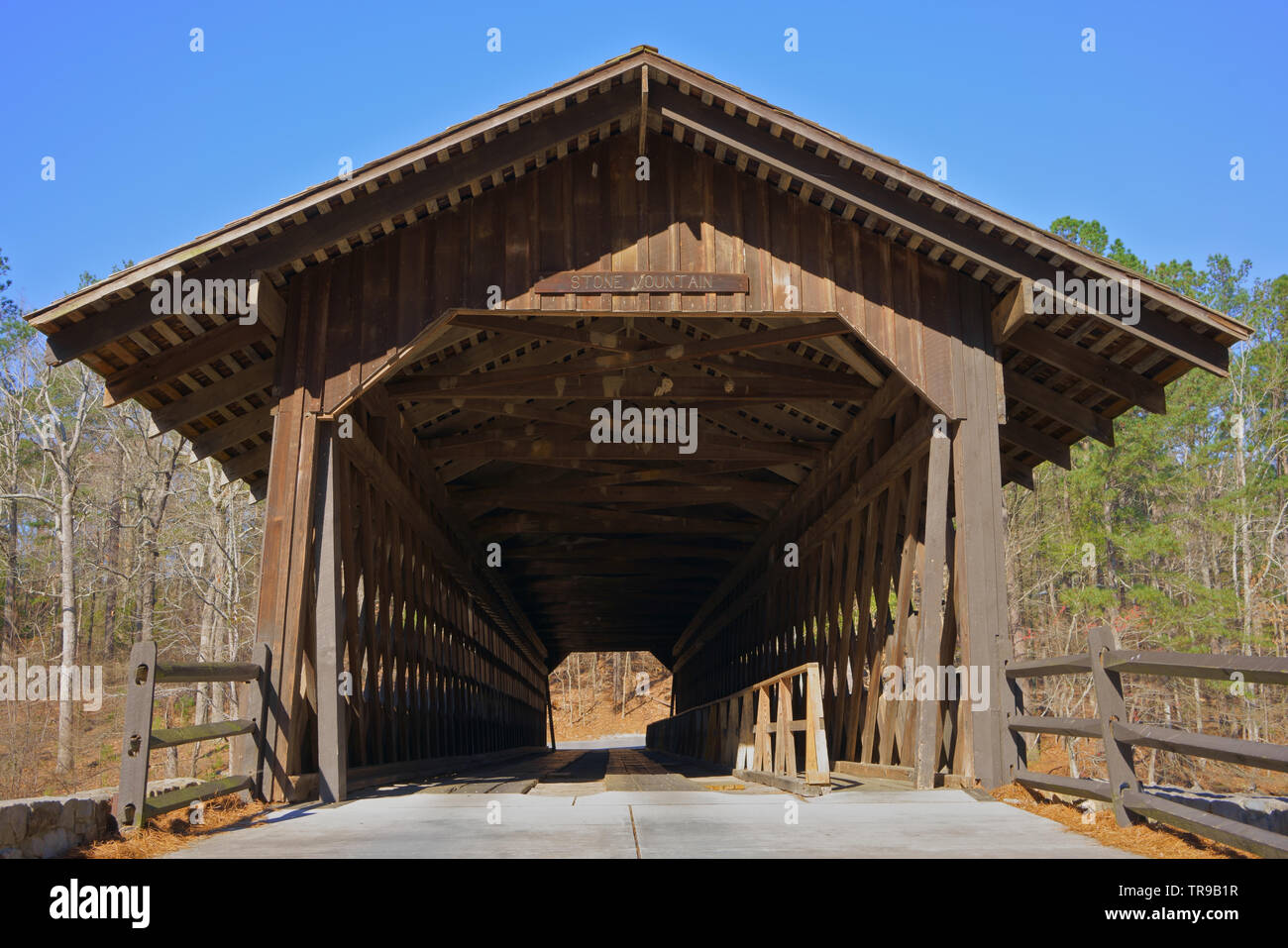 Washington W. King Bridge, covered bridge from 1891, at Stone Mountain ...