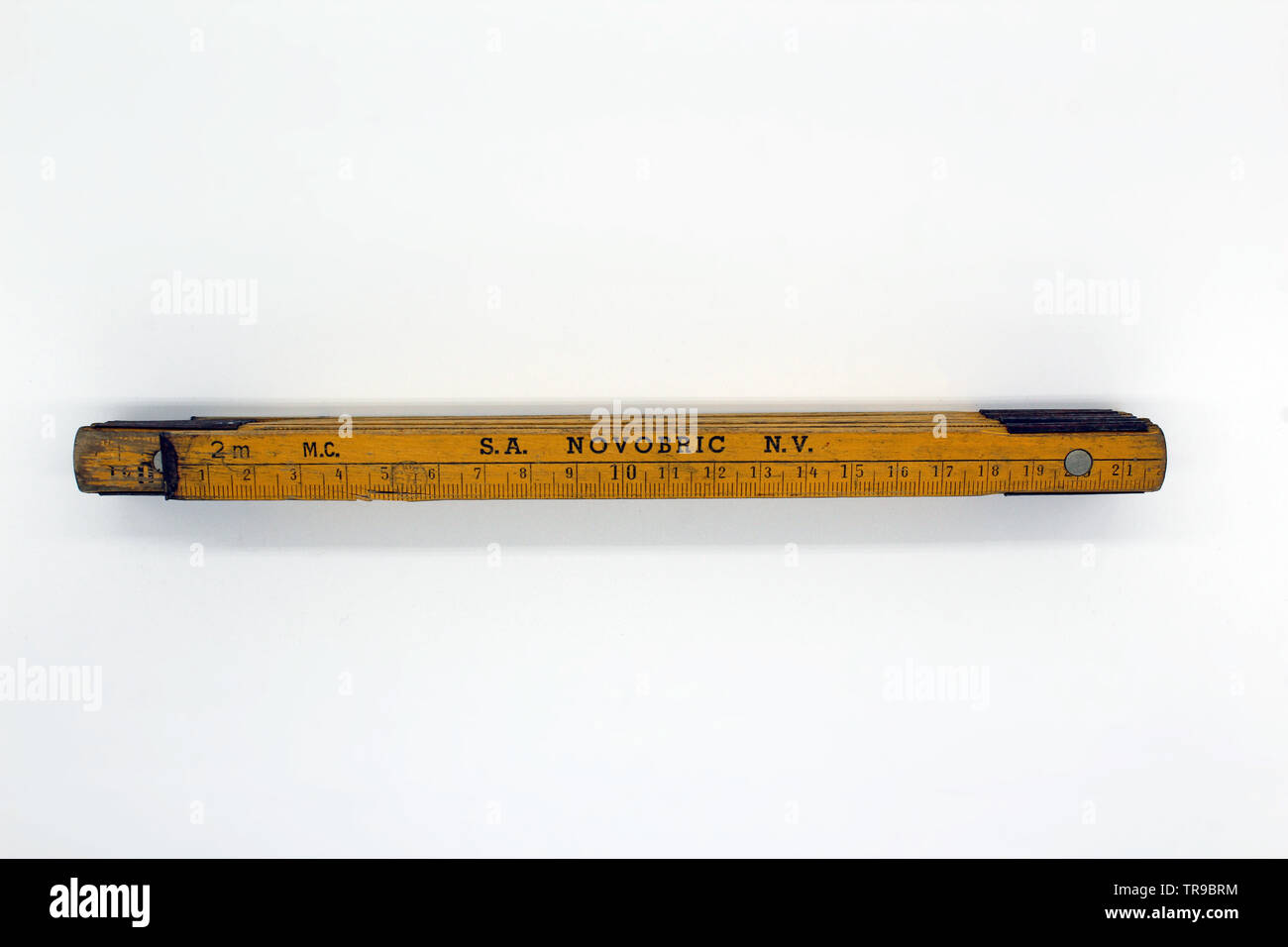 Vintage wooden folding ruler isolated on a white background Stock Photo ...