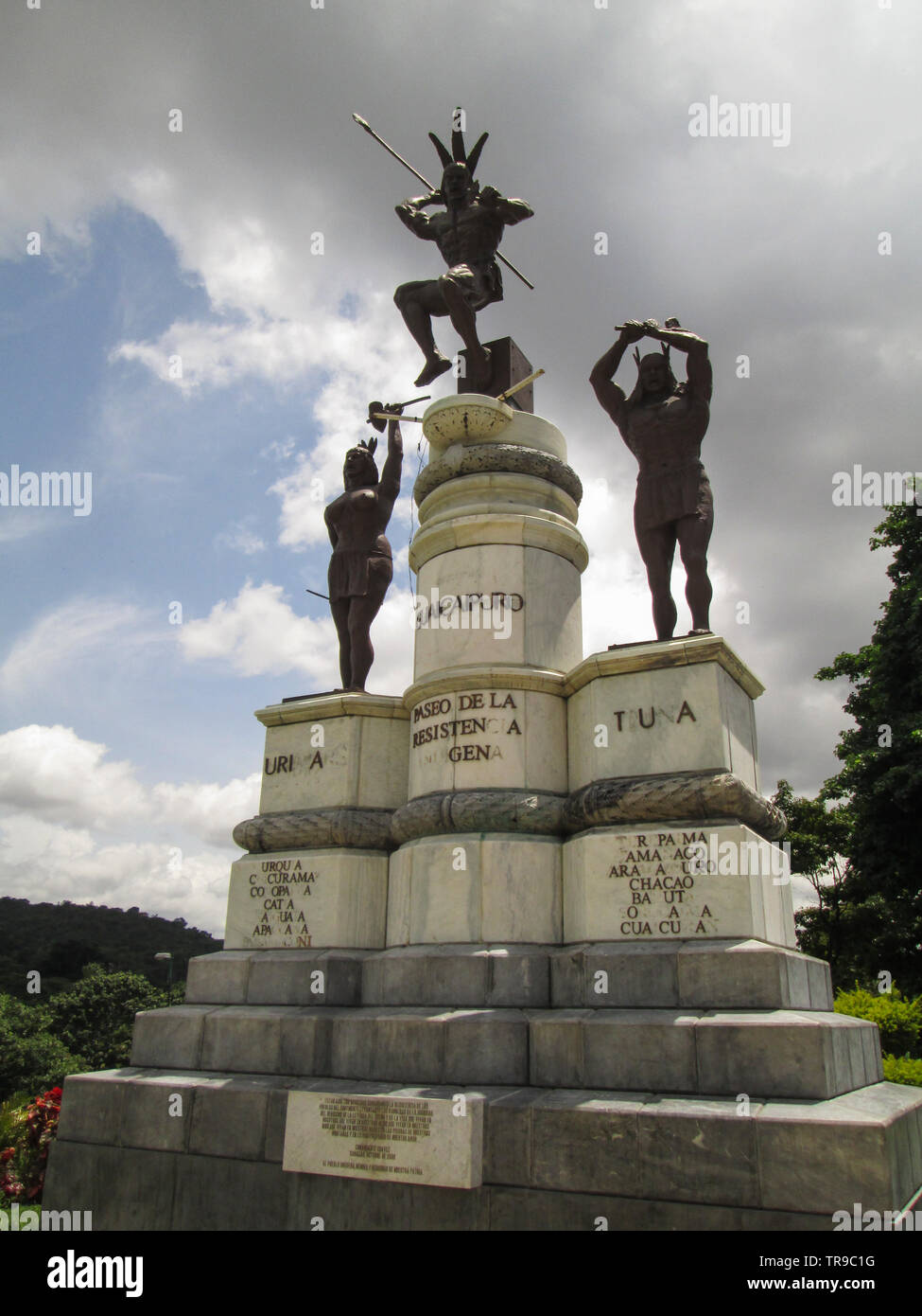 Caracas,Venezuela. Guaicaipuro indigenous statue Stock Photo - Alamy